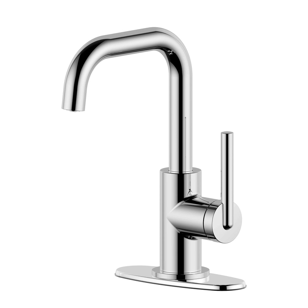 UF3070x Kree Collection Single-Handle Deck-Mount Mid-Arc Lavatory Bath ...